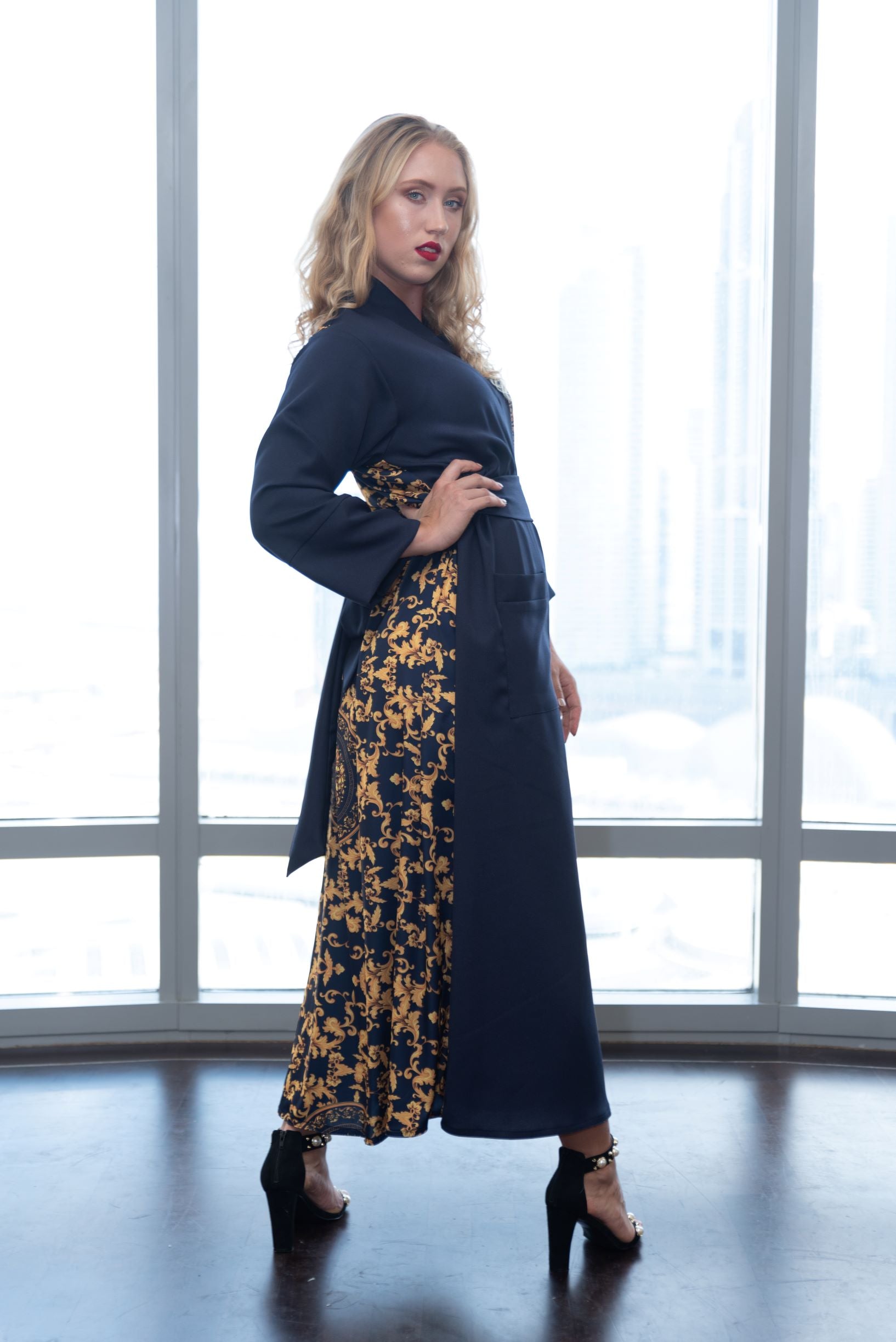 Blue Kimono Robe - Custom Bridesmaid Robes | Ellectives