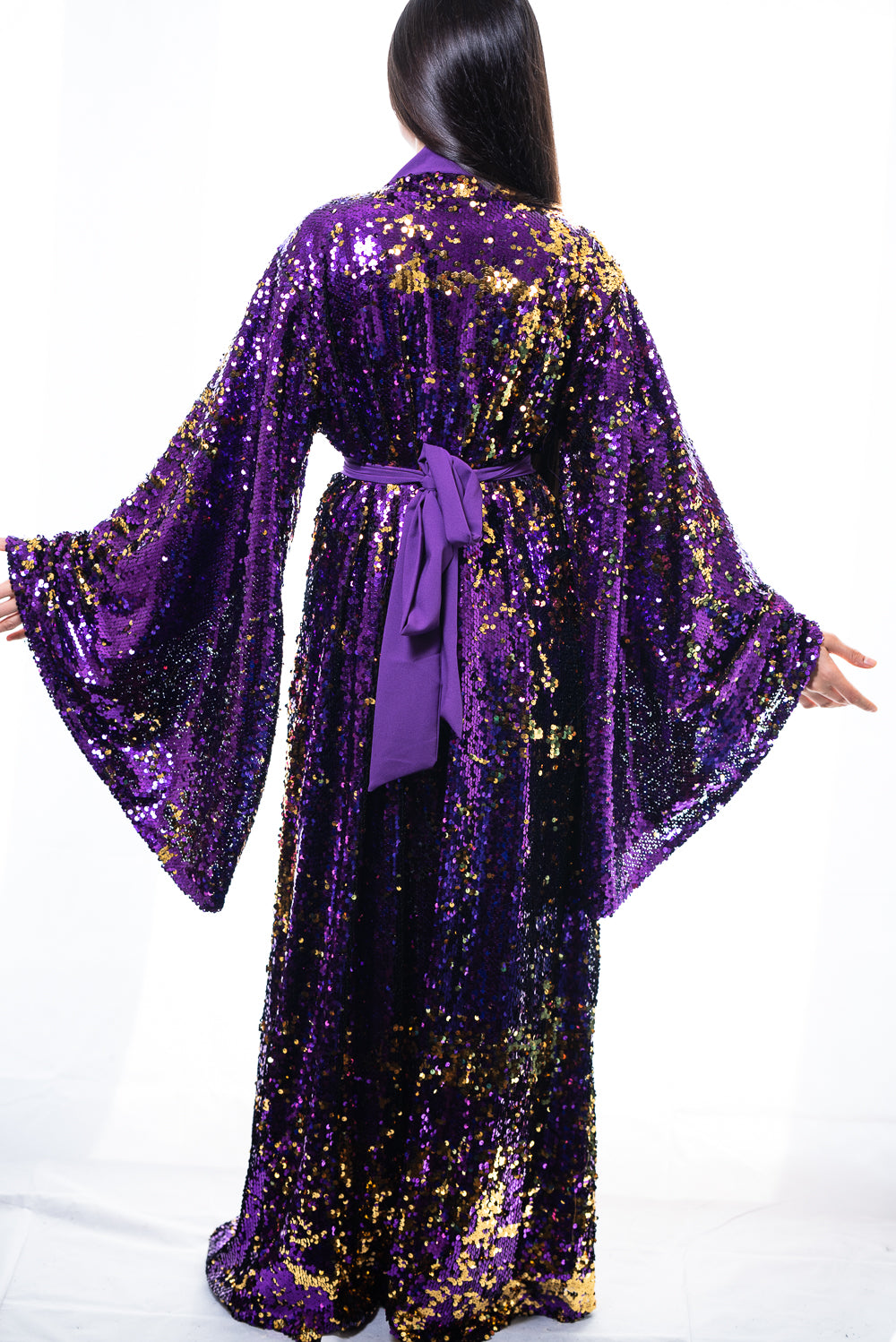 Sequin Kimono - Luxury Sequin Maxi Dress | Ellectives